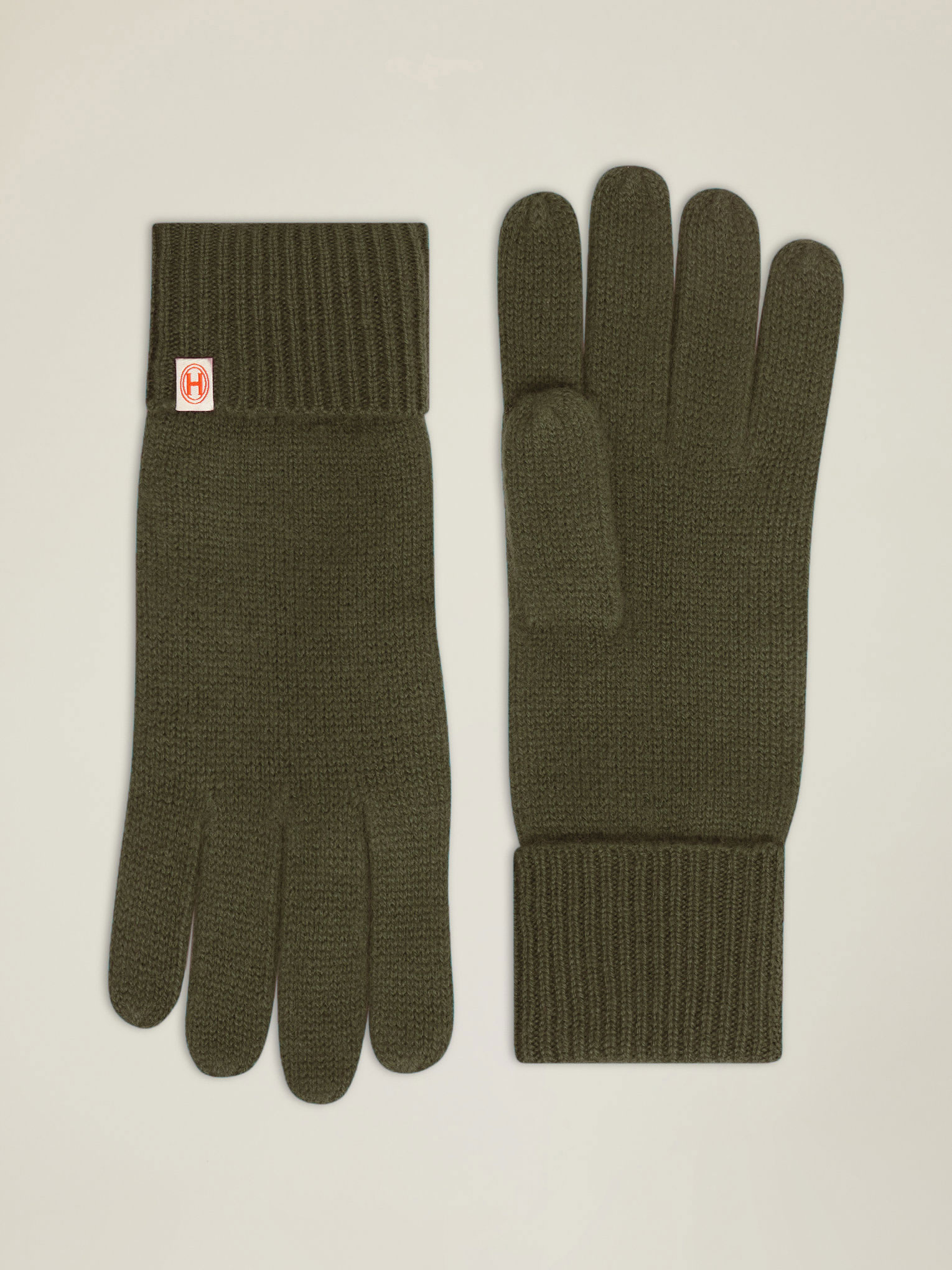 Beeli - Gants en 100% cachemire kaki | Hircus