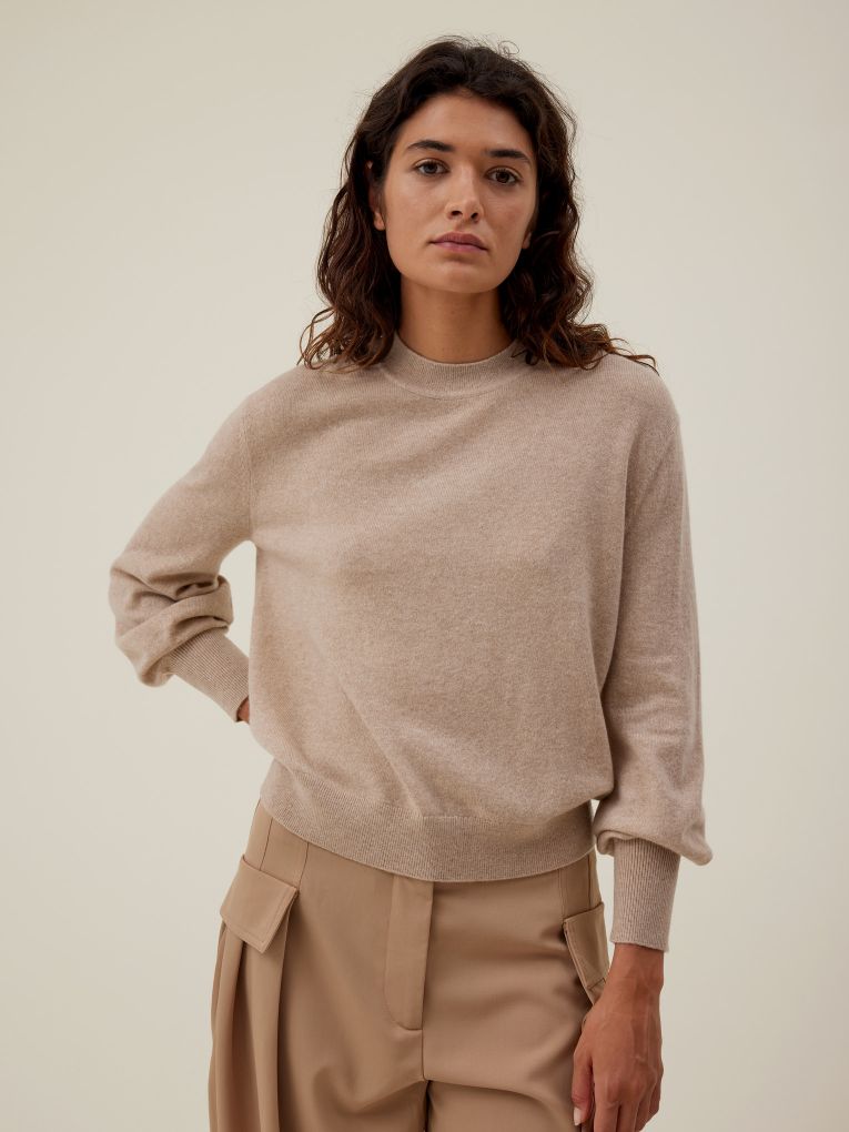 Lory - Pull col rond classique en cachemire 2 fils gris anthracite pour ...