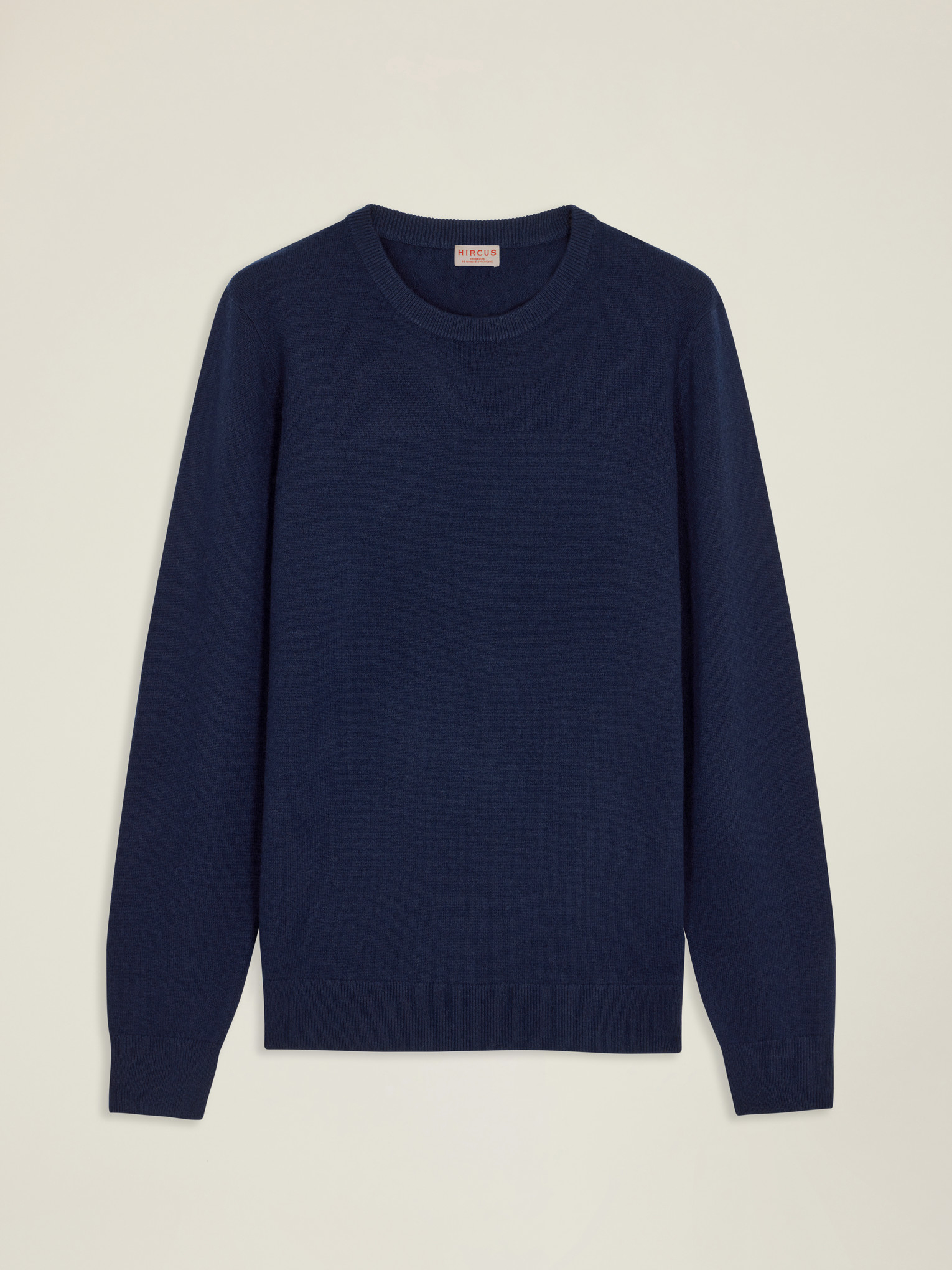 Timo - Pull col rond classique en cachemire 2 fils navy pour homme